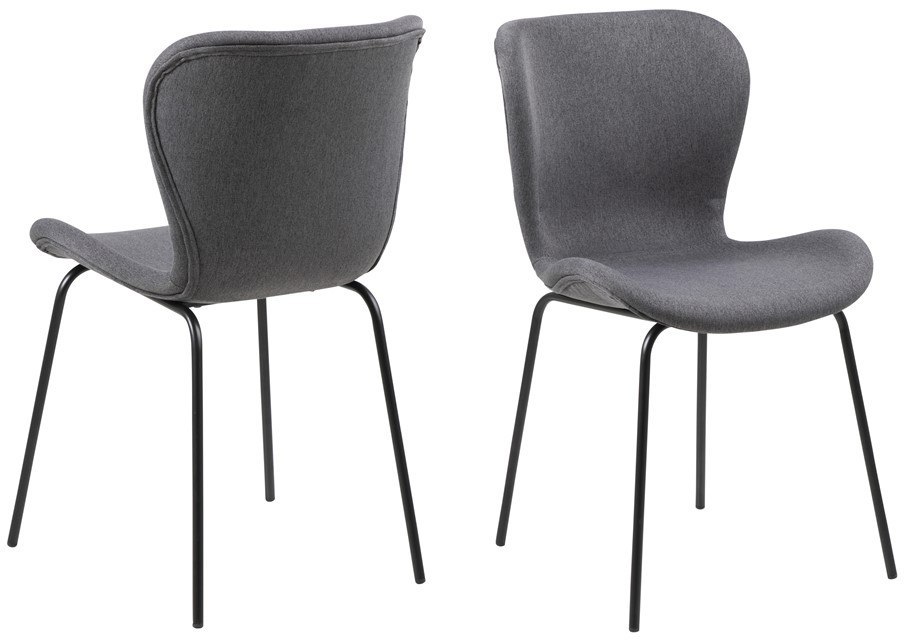 Hunston Batilda Dining Chair Dark Grey Fabric - Reynolds Furniture