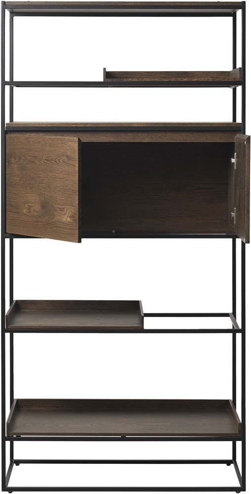 Remi Smoked Oak Tall Bookcase - Reynolds Furniture