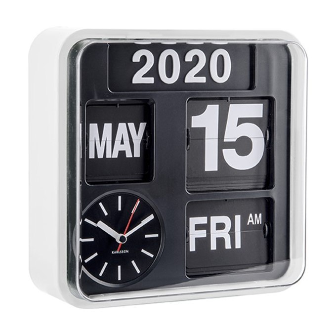 Present Time Home Decor Wall Clock white - Reynolds Furniture