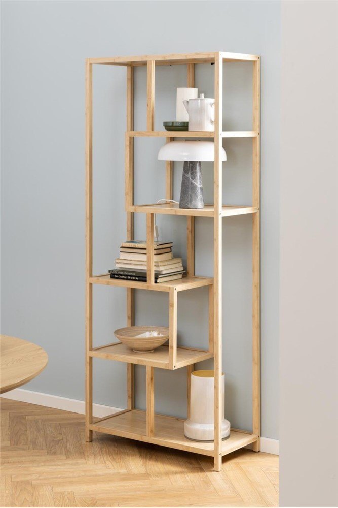 Muse Bamboo Bookcase 77 x 35 x 185 - Reynolds Furniture