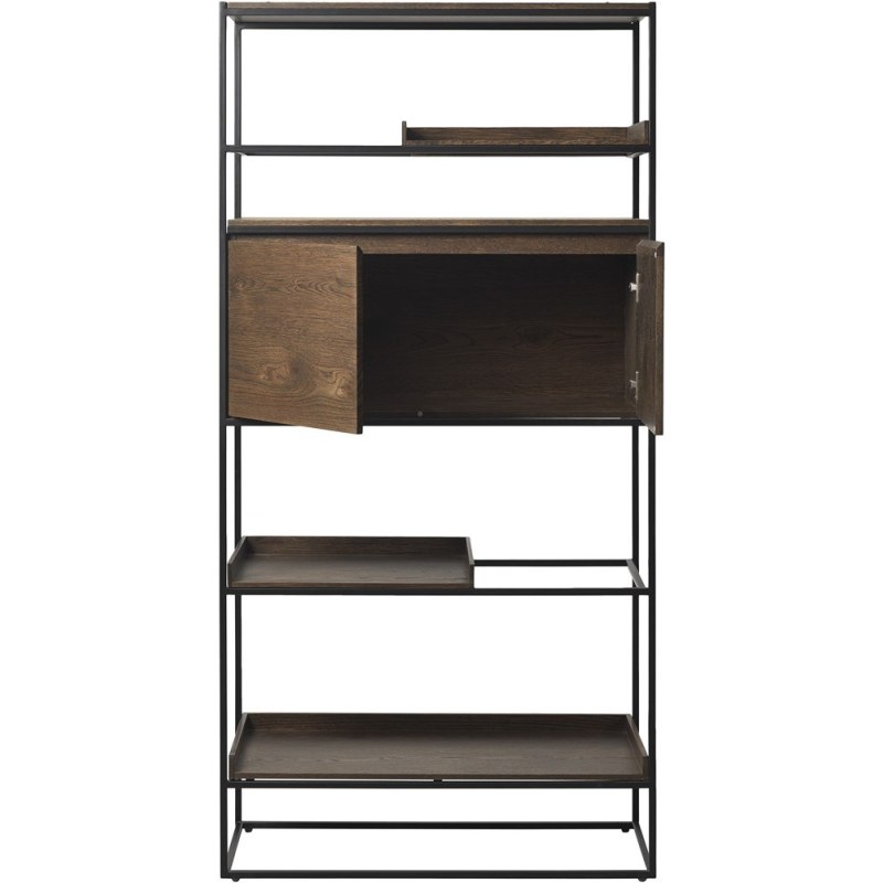 Remi Smoked Oak Tall Bookcase - Reynolds Furniture